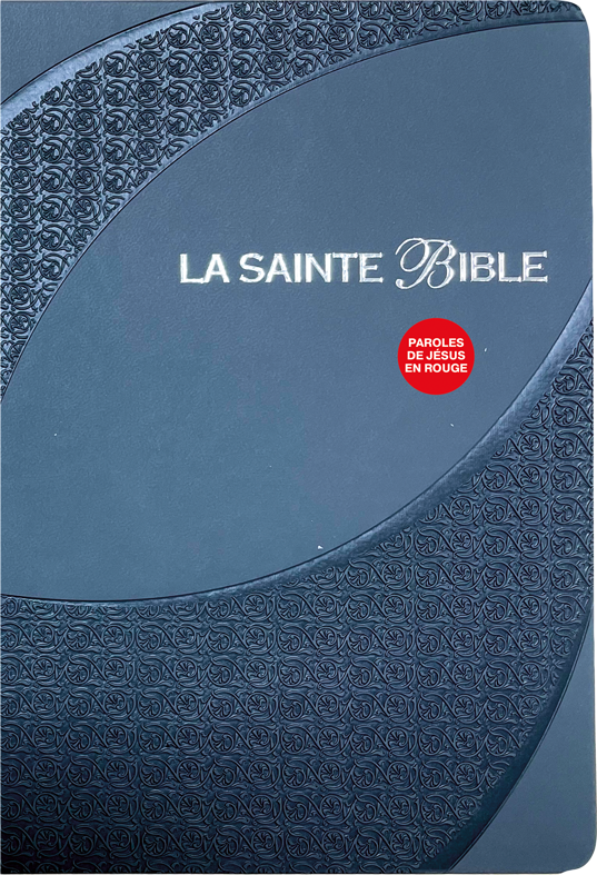 Bible Segond 1910, gros caractères, similicuir gris, onglets, tranche ...
